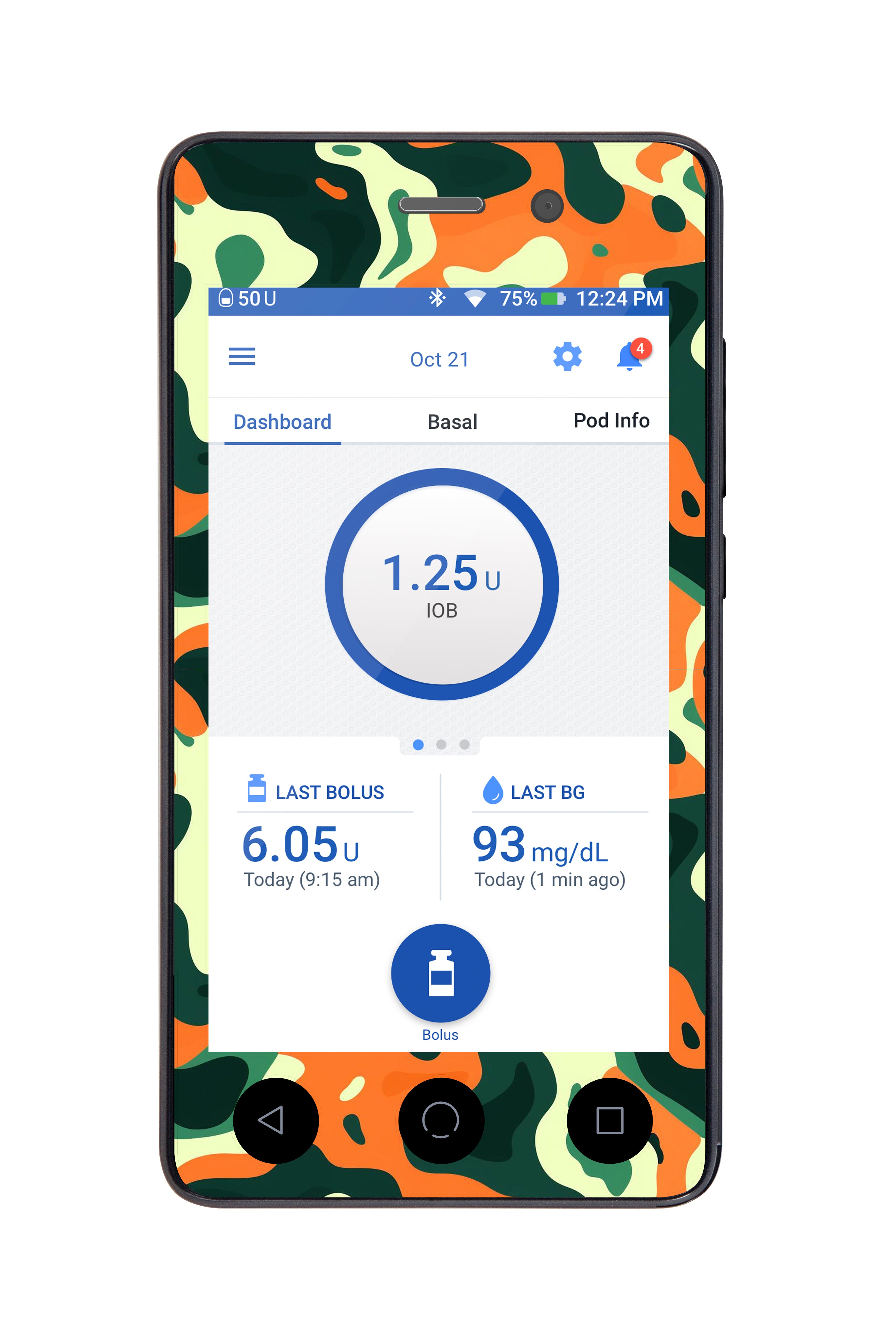 Wild Current Sticker for Omnipod DASH ® PDM – Pump Peelz | Pump Peelz