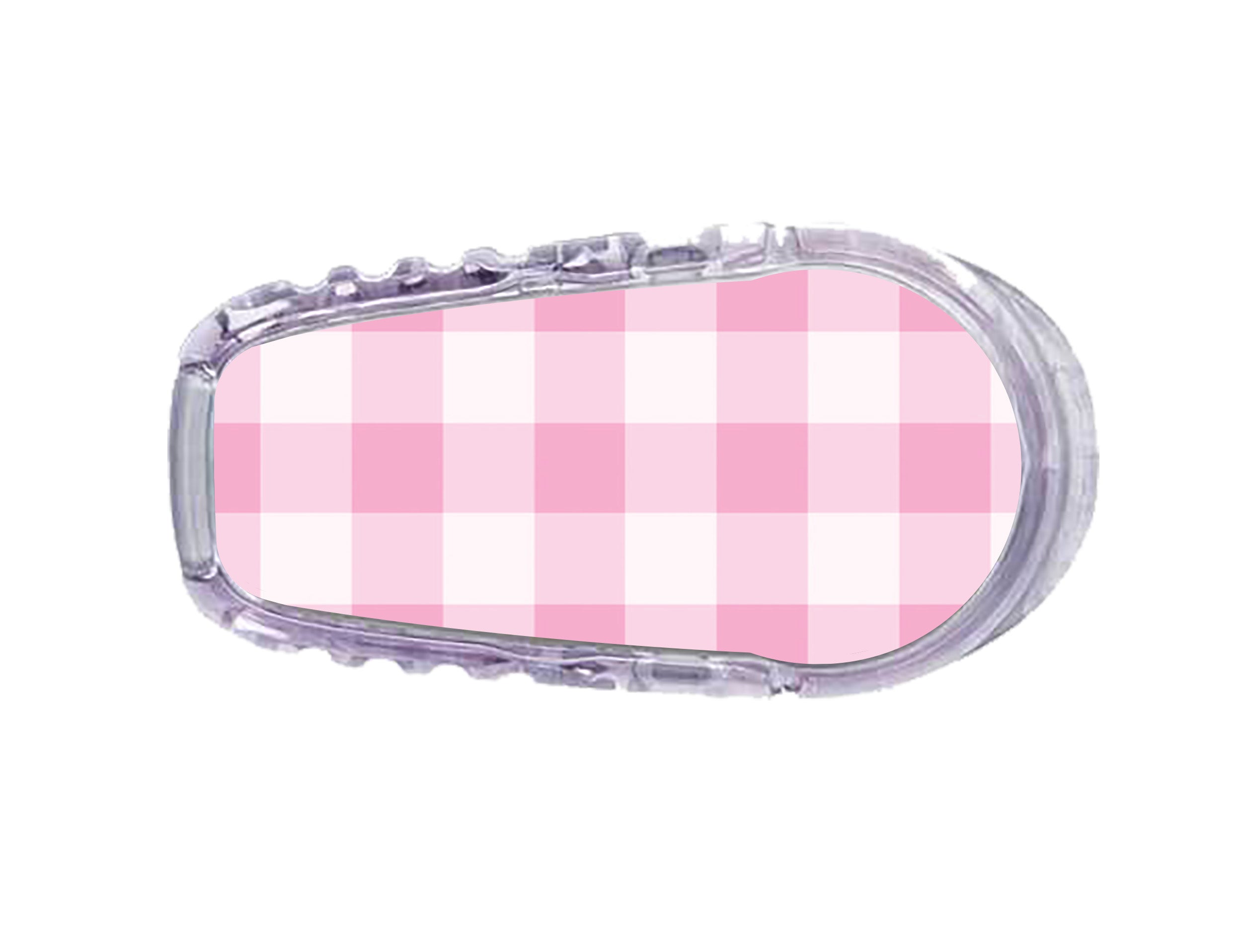Pink Plaid Dexcom G6 Transmitter Sticker | Pump Peelz