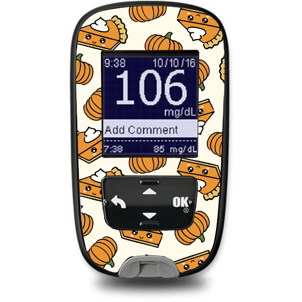 Pumpkin Pie Sticker for the Accu-Chek Guide Glucometer | Pump Peelz